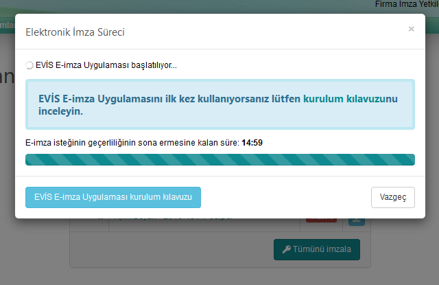 Belge İmzalama · EVİS Kullanım Kılavuzu · T.C. Tarım ve Orman Bakanlığı Şeker Dairesi Başkanlığı
